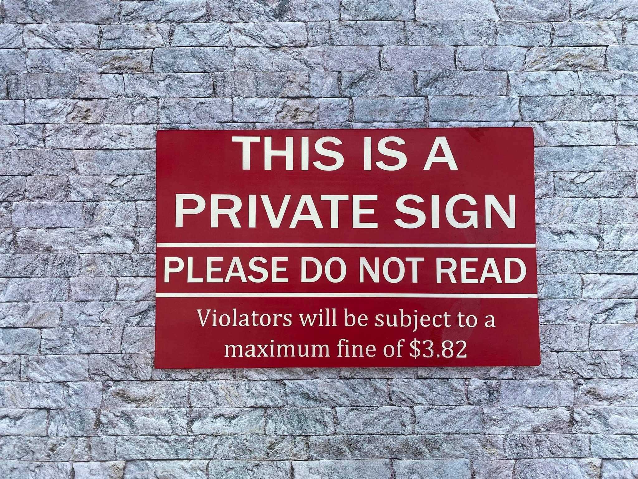 Private Sign Do Not Read Weird Sign Funny Sign Funny Gift - Etsy