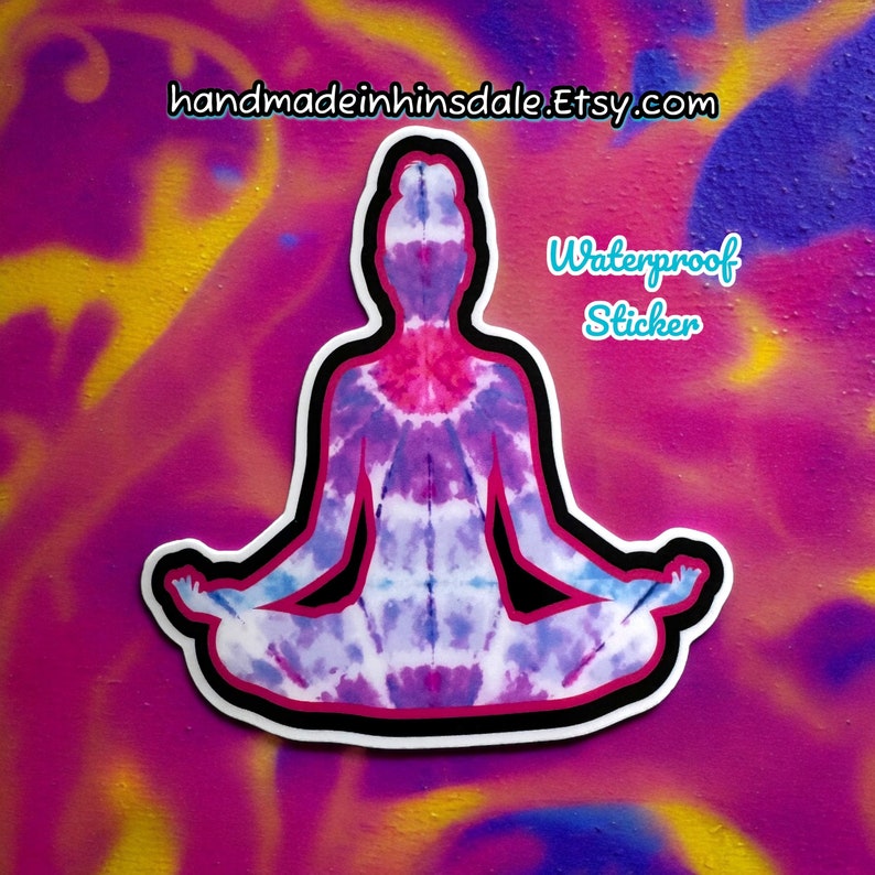 Tie Dye Mediation Girl Decal/vinyl Decal/vinyl Zen Decal/purple ...