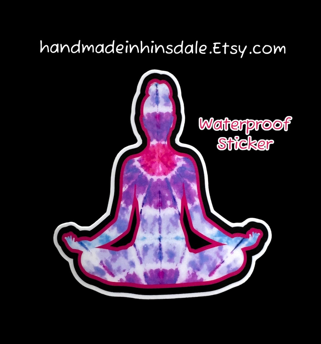 Tie Dye Mediation Girl Decal/vinyl Decal/vinyl Zen Decal/purple ...