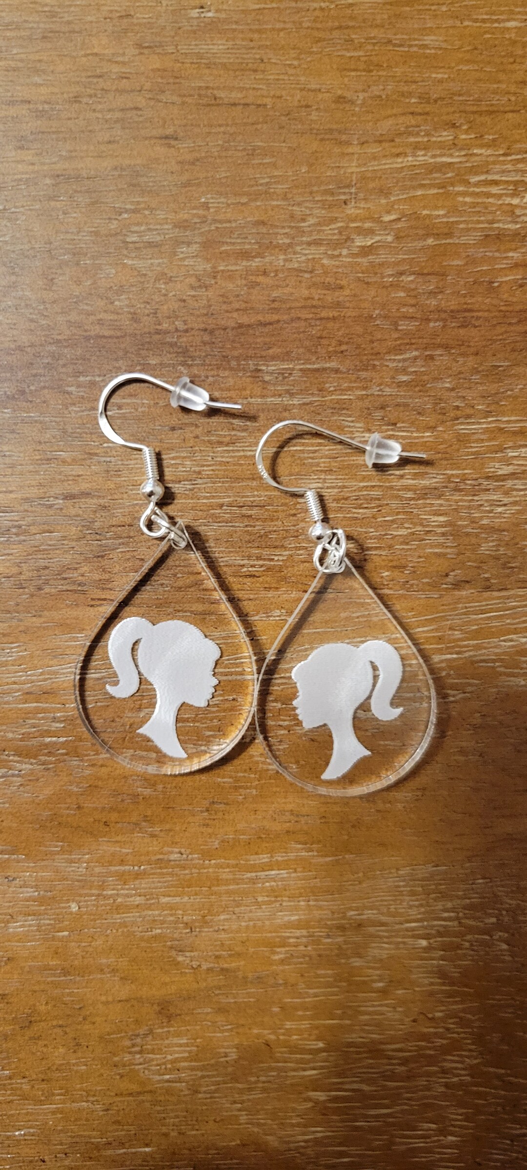 Laser Engraved Barbie Teardrop Earrings - Etsy