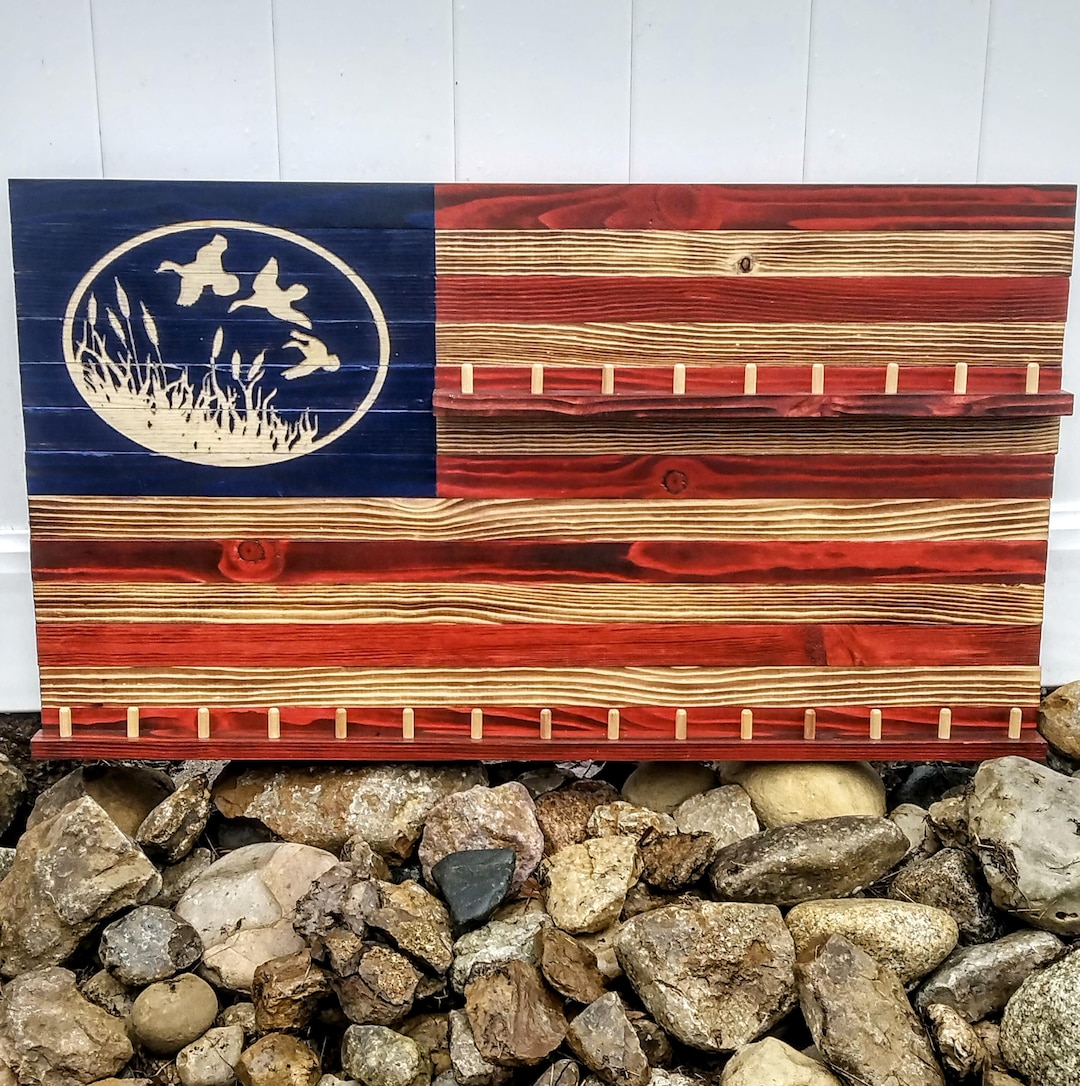 Duck Call Holder Wood Display - Handmade, Customizable Hunting Gift ...