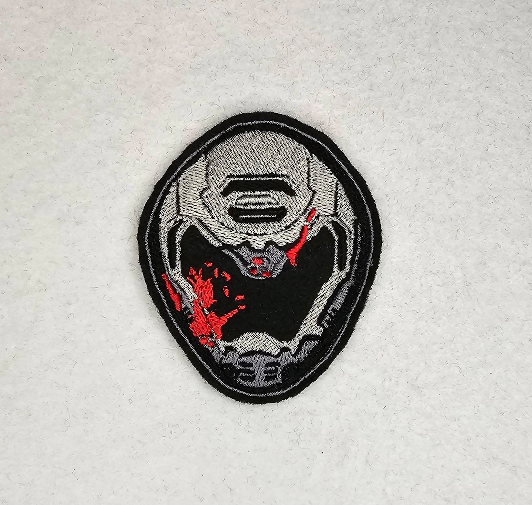 DOOM Helmet Embroidered Sew-on / DIY Patch - Etsy