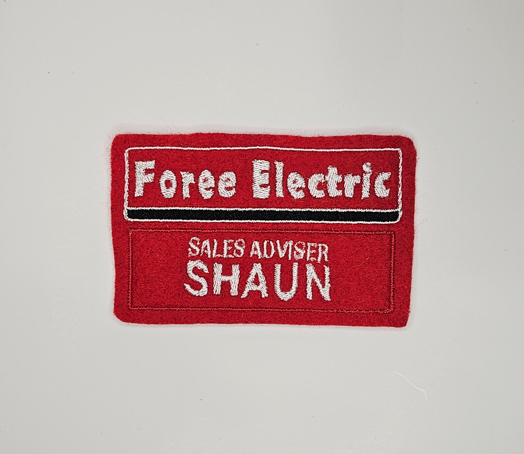 Crachá de nome Foree Electric Patch bordado costurado / faça você mesmo ...