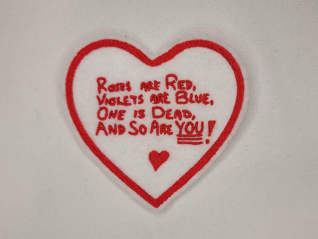 My Bloody Valentine Card Embroidered Sew-on / DIY Patch - Etsy