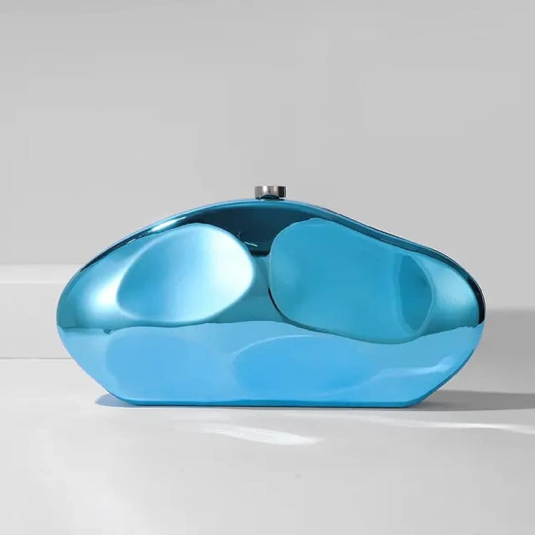 Shell Shape Metallic Evening Bag Gaia Style Clutch Classic Summer ...