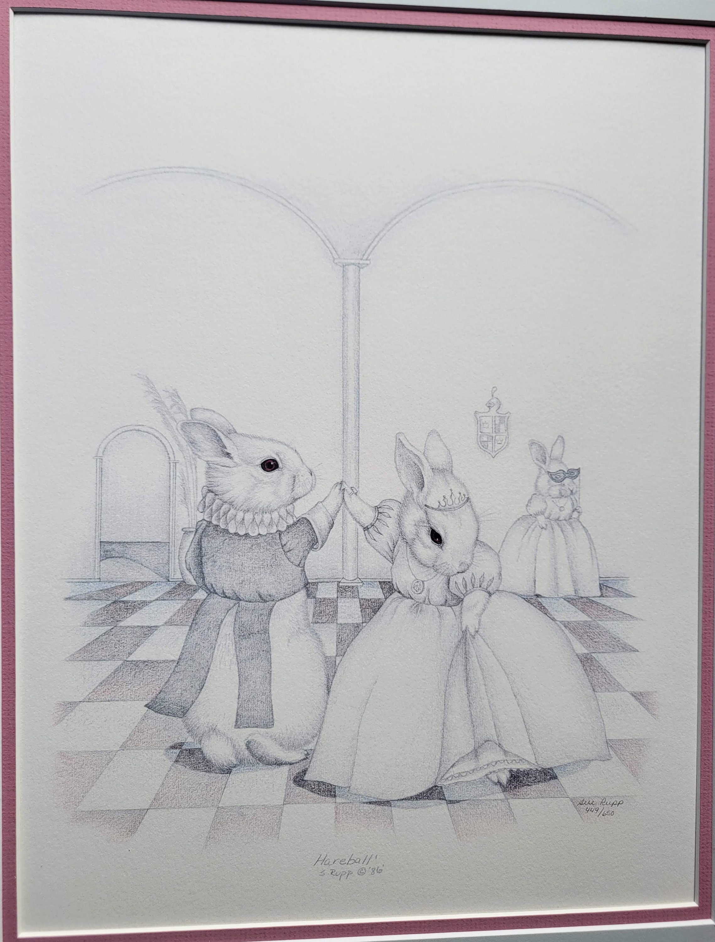 Vintage Sue Rupp Limited Edition Bunny Print "hareball" - Etsy