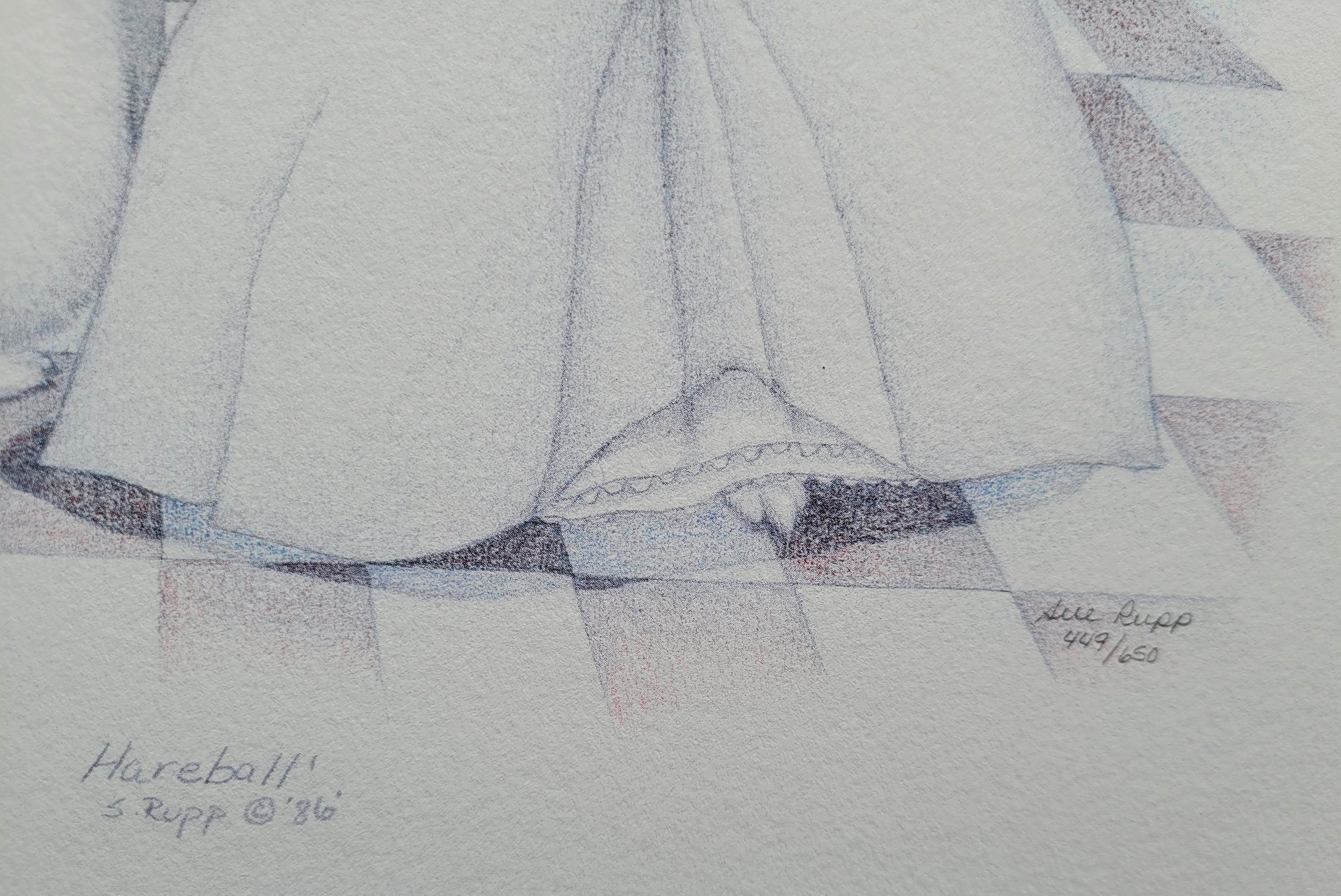 Vintage Sue Rupp Limited Edition Bunny Print "hareball" - Etsy