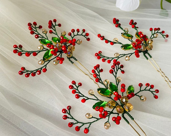 Weddings, Bridesmaids, Christmas, Hair Pin Mix of Crystals - Etsy