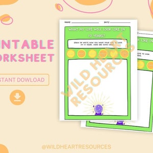 My Life in 10 Years Worksheet - Etsy