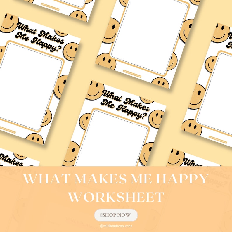 What Makes Me Happy Worksheet - Etsy