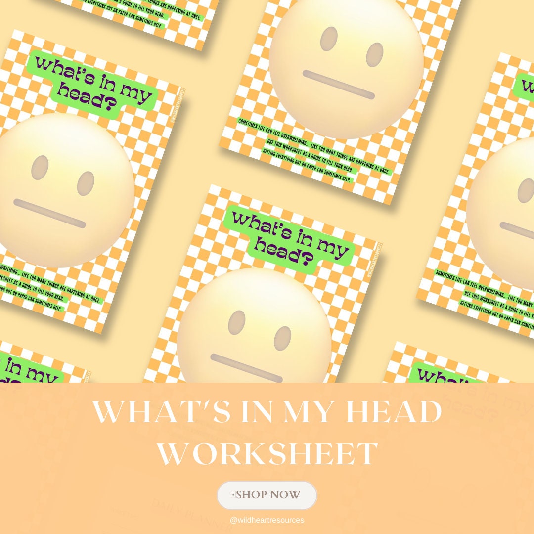 What's in My Head Worksheet - Etsy