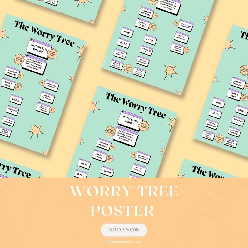 The Worry Tree Worksheet - Etsy