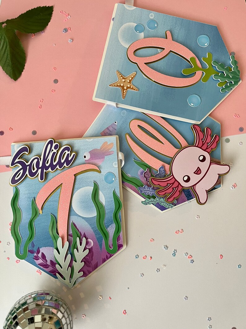 Axolotl Banner, Axolotl Party, Party Decoration, Axolotl Decoration ...