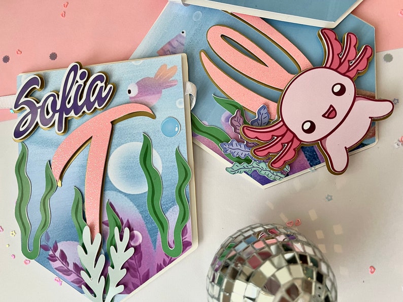 Axolotl Banner, Axolotl Party, Party Decoration, Axolotl Decoration ...
