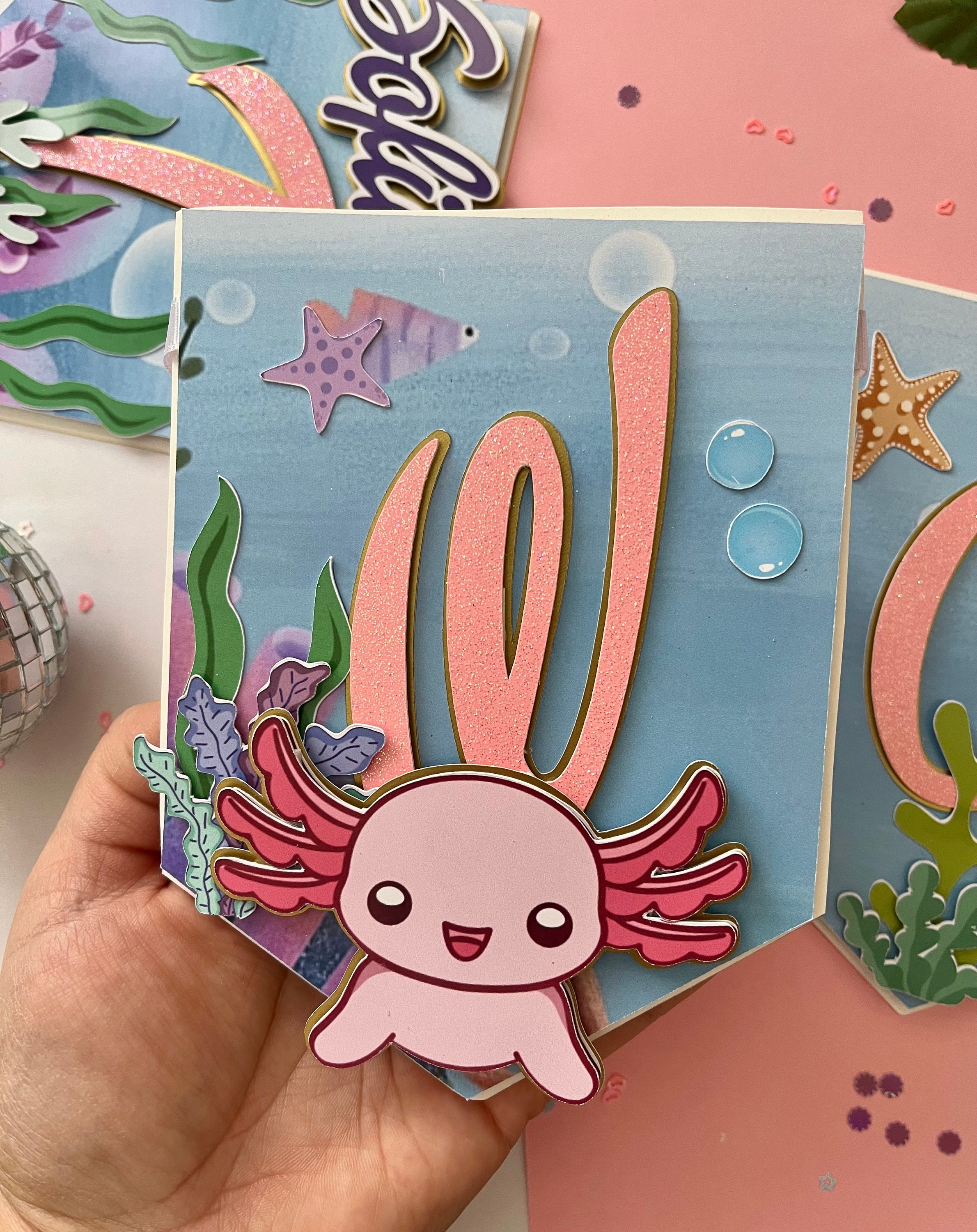 Axolotl Banner, Axolotl Party, Party Decoration, Axolotl Decoration ...