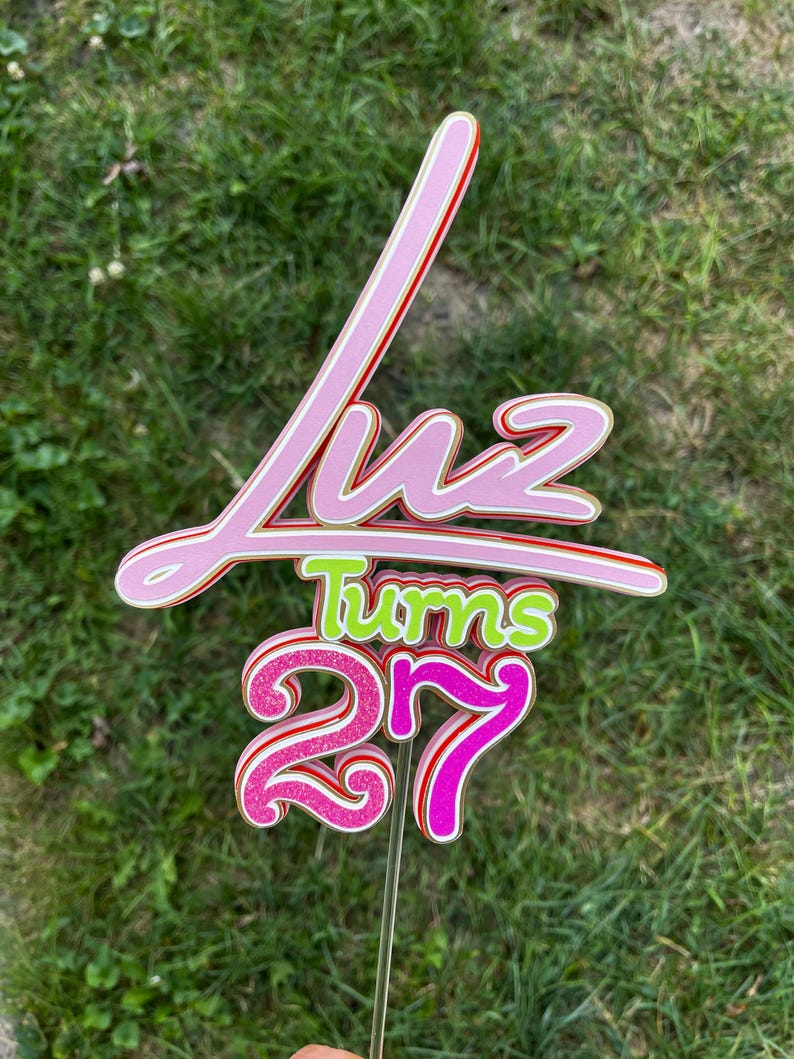 Celebrate Every Year Personalized Cake Topper for Any Age, Custom Age ...