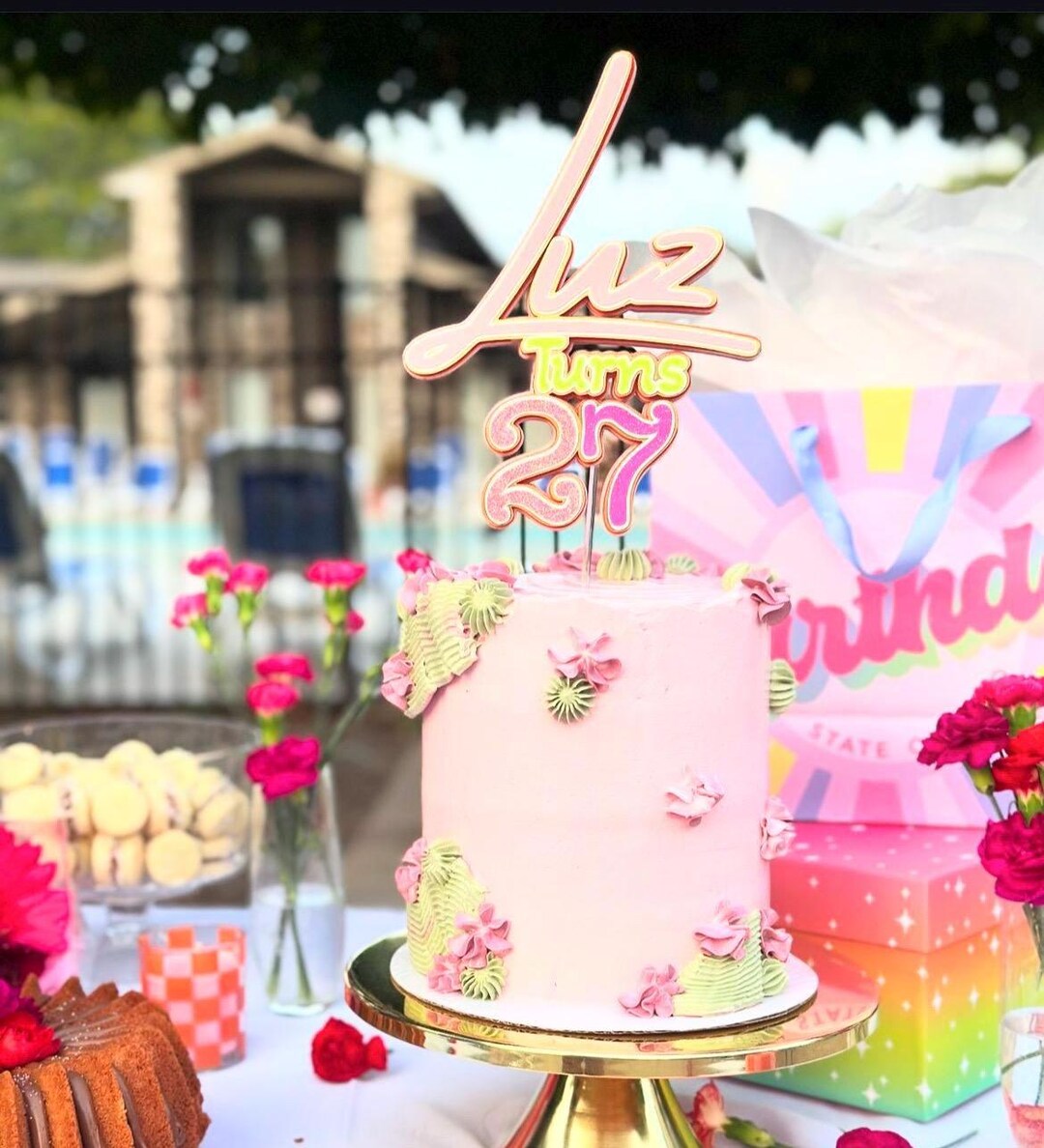 Celebrate Every Year Personalized Cake Topper for Any Age, Custom Age ...