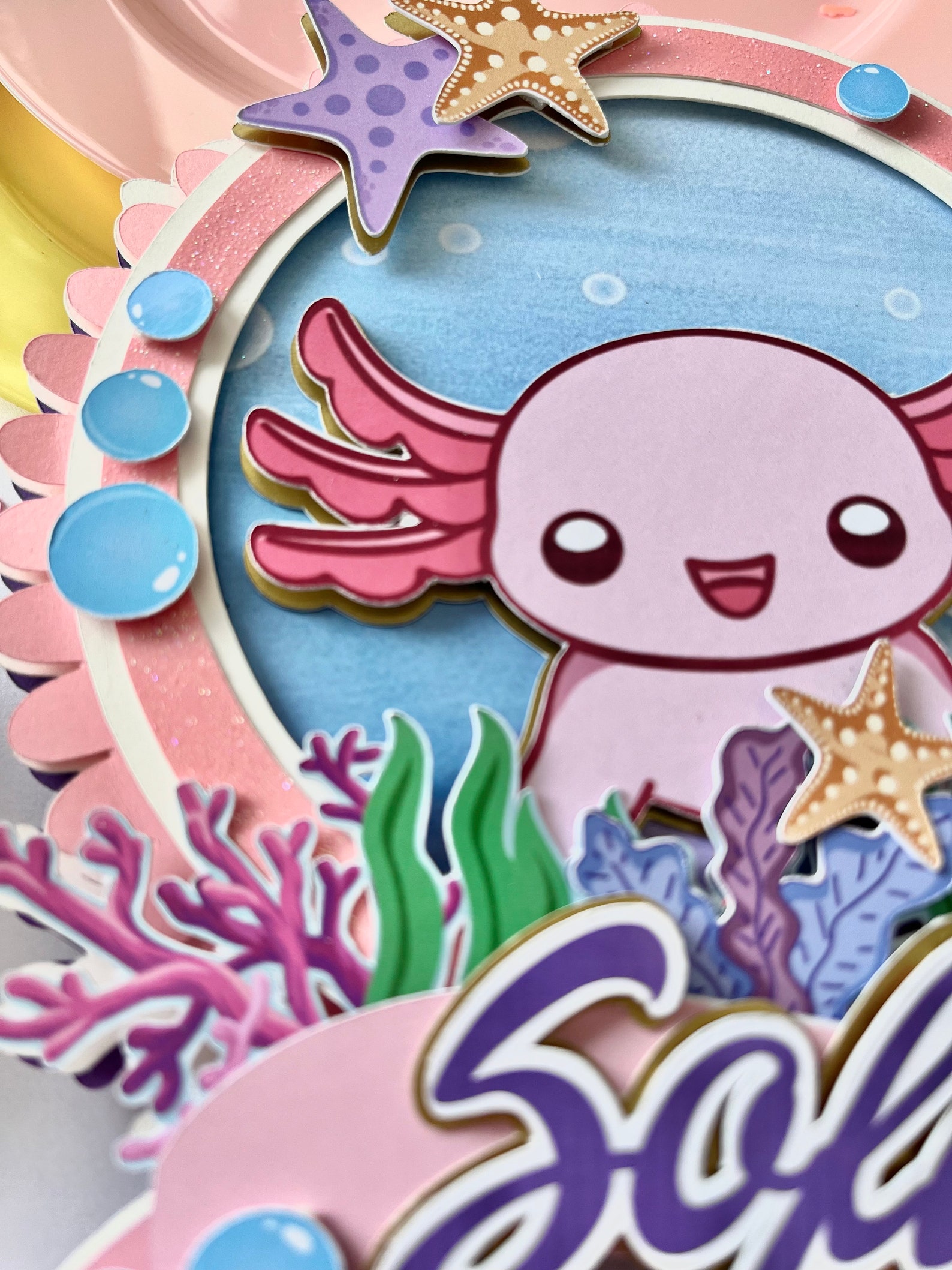 Axolotl Party, Topper Axolotl, Axolotl Party, Axolotl Theme, Ocean ...