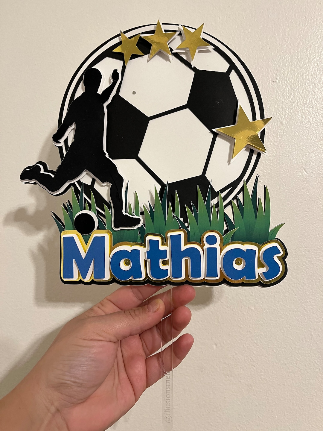 Football Cake Topper, Football Sign, Football Party, Personalized Cake ...