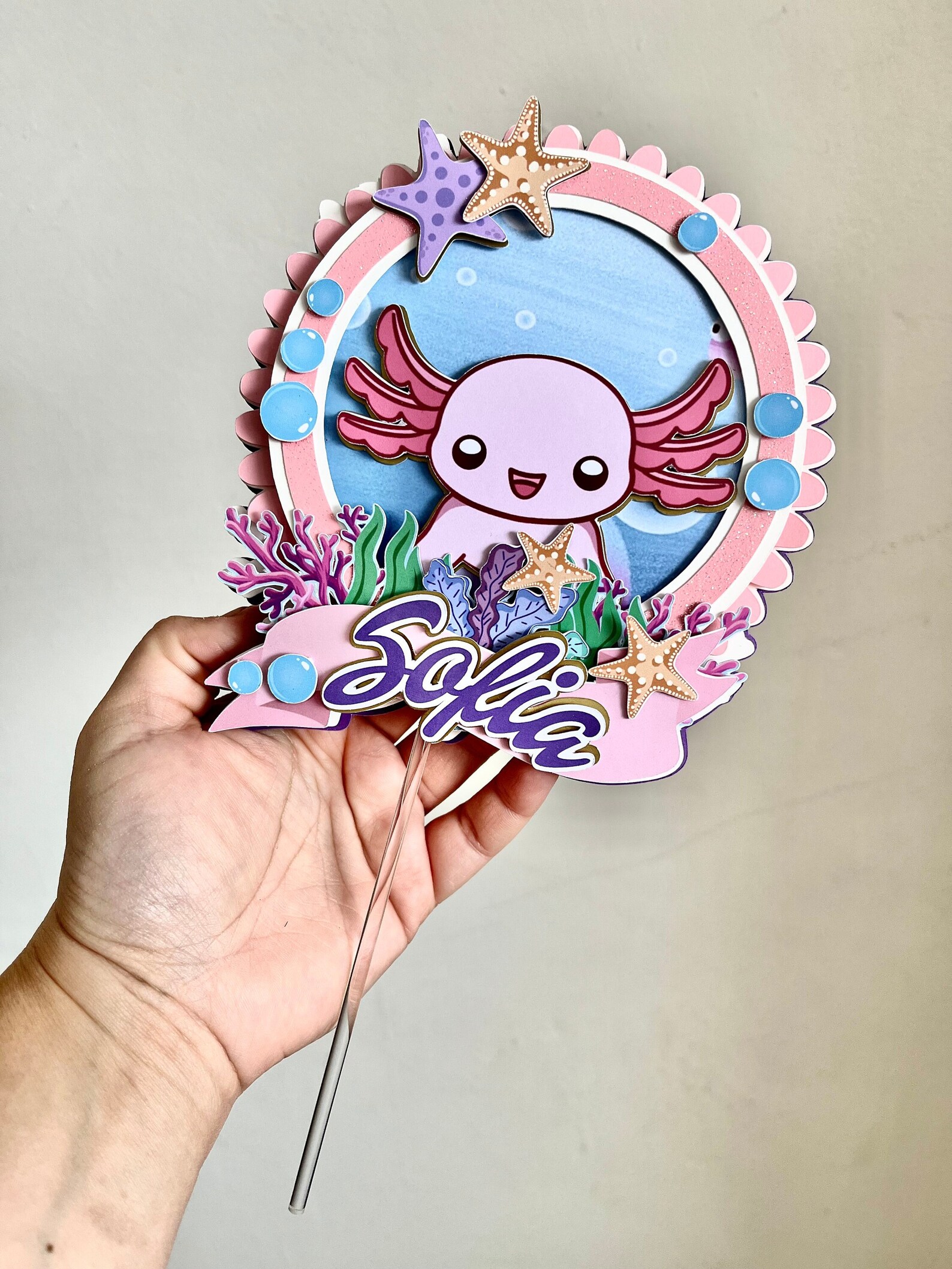 Axolotl Party, Topper Axolotl, Axolotl Party, Axolotl Theme, Ocean ...