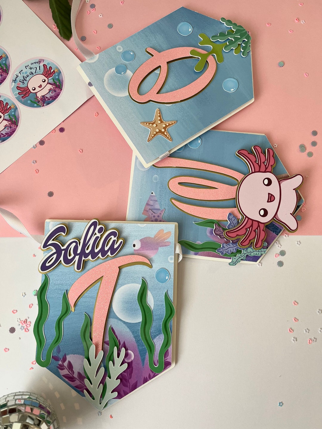 Axolotl Banner, Axolotl Party, Party Decoration, Axolotl Decoration ...
