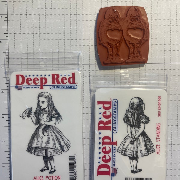 Alice in Wonderland Rubber Stamp - Etsy