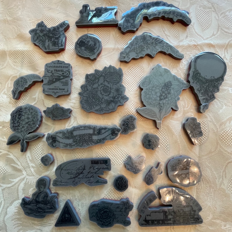 Red Rubber Stamps - Etsy