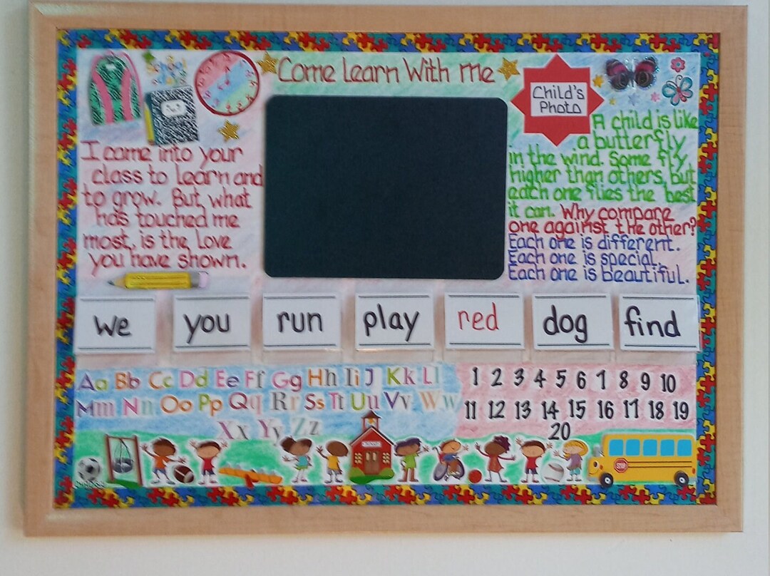 Childrens Interactive Learning Board - Etsy
