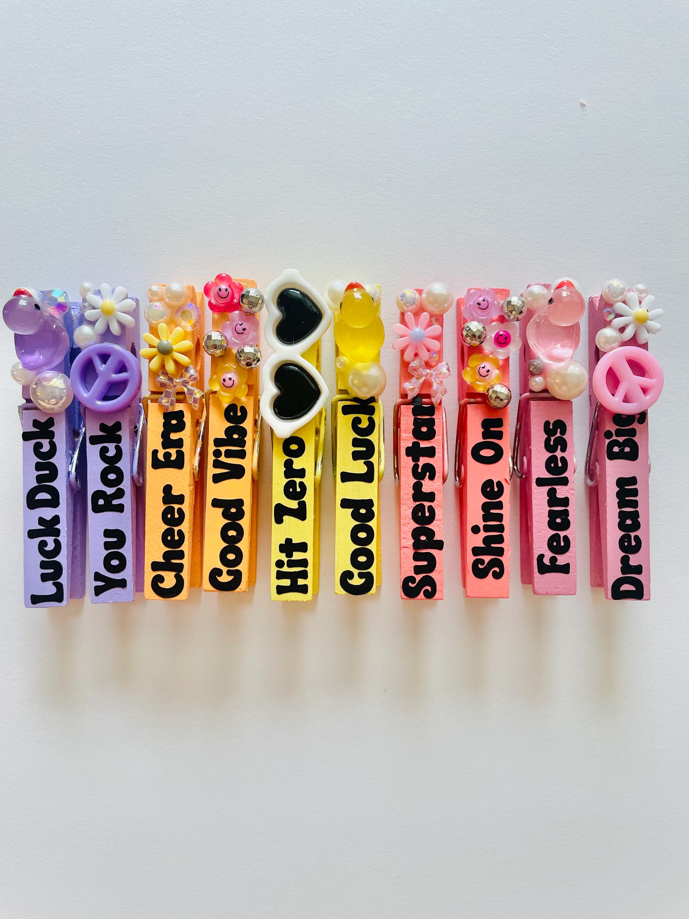 Good Vibes Cheerleading Pins Groovy Team Spirit Set Lucky Duck Cheer ...