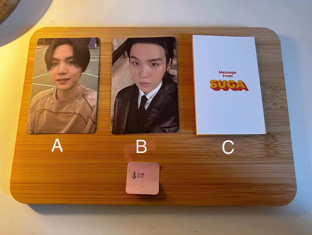 SUGA BTS OFFICIAL Photo Cards (freebies While Supplies Last) - Etsy