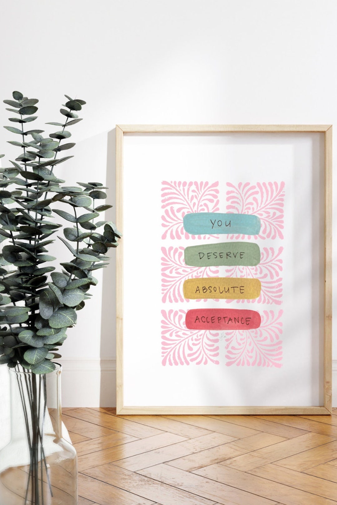 You Deserve Absolute Acceptance Art Print Original Art by Jordan Adair Fine Art Print Wall Decor ...