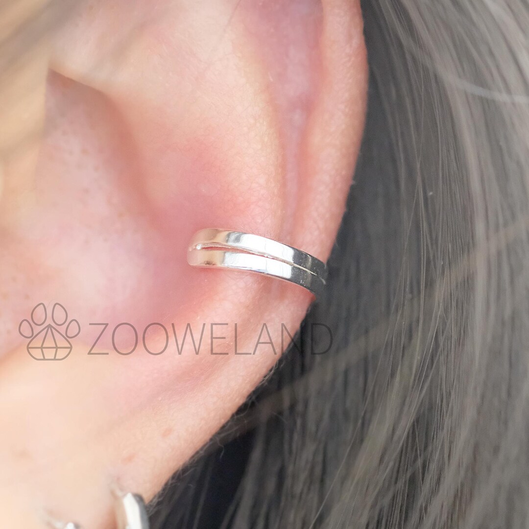 Simple Ear Cuff With Single Line - 925 Sterling Silver, No Piercing ...