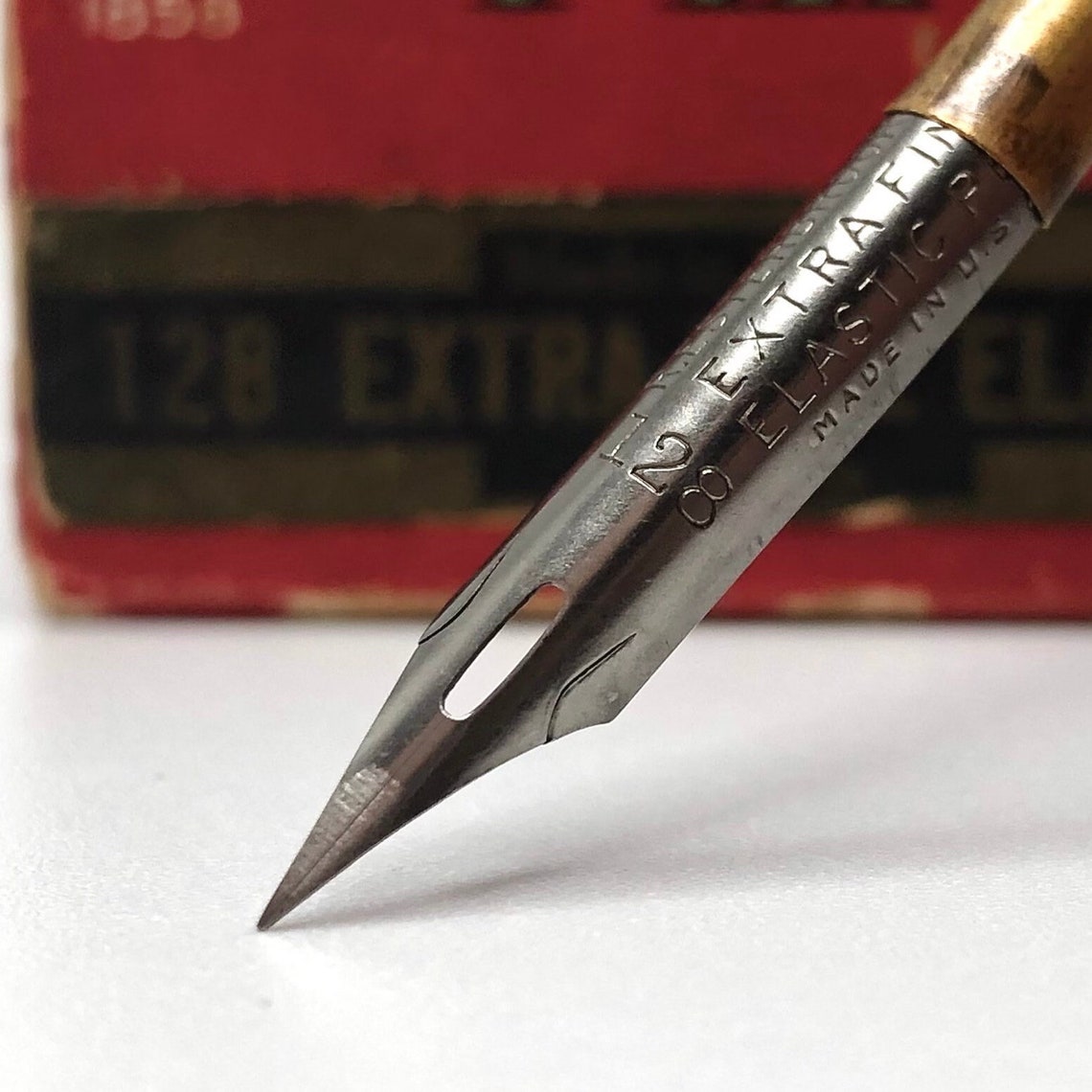 Vintage Esterbrook 128 Extra Fine Elastic Pen Nib for Dip Pen ...