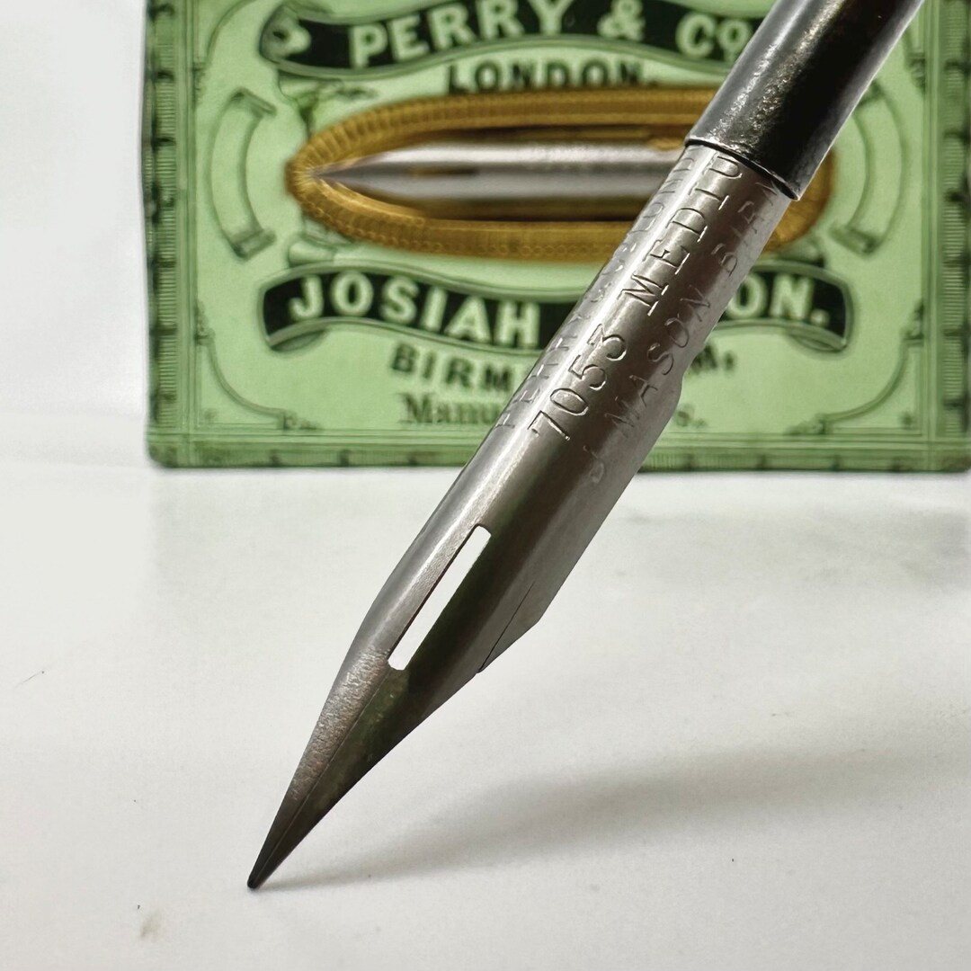 Vintage Perry & Co No. 7053 M Pen Nibs Josiah Mason Dip Pen Nibs Medium ...