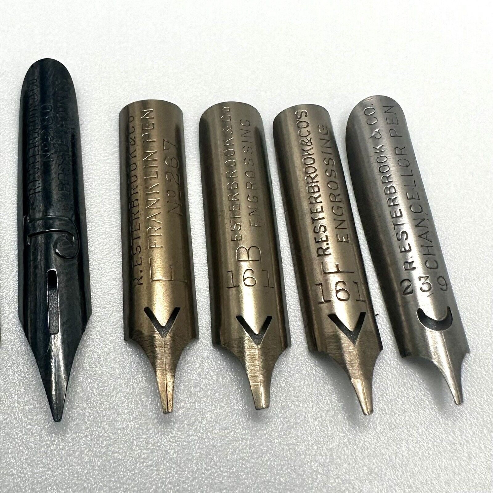 Lot of 8 RARE Esterbrook Dip Pen Nibs for Engrossing Italics Broad ...