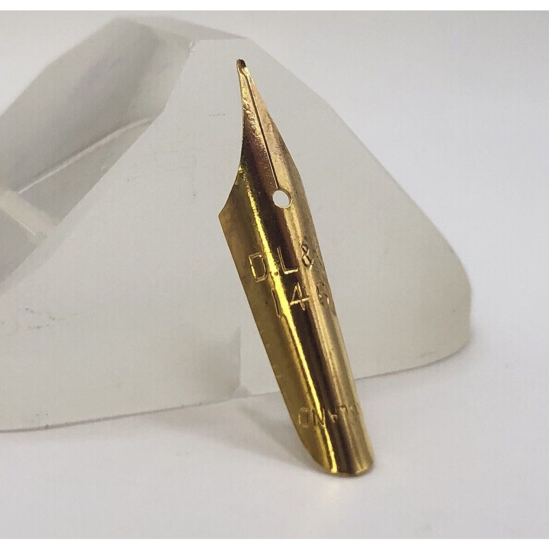 X2 D Leonardt & Co No. 1464 Fountain Pen Nib Gilt / Gold Plated Vintage ...