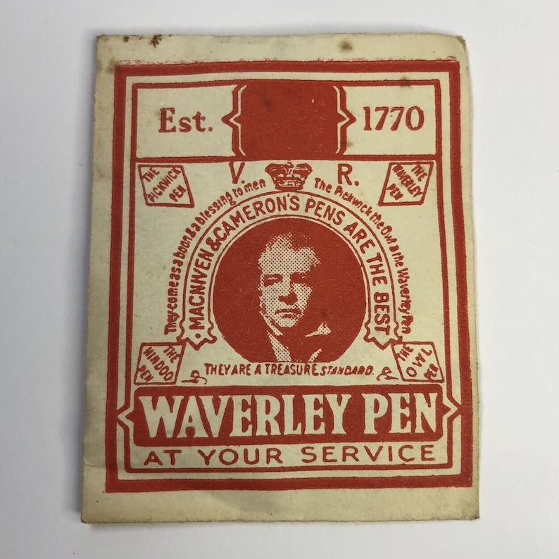 Vintage Macniven & Cameron WAVERLEY Pen Nibs Rare Promotional Pack of ...