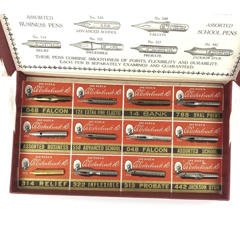 12 Esterbrook Pen Nibs From Assortment #7 NEW Vintage Radio Bank Falcon ...