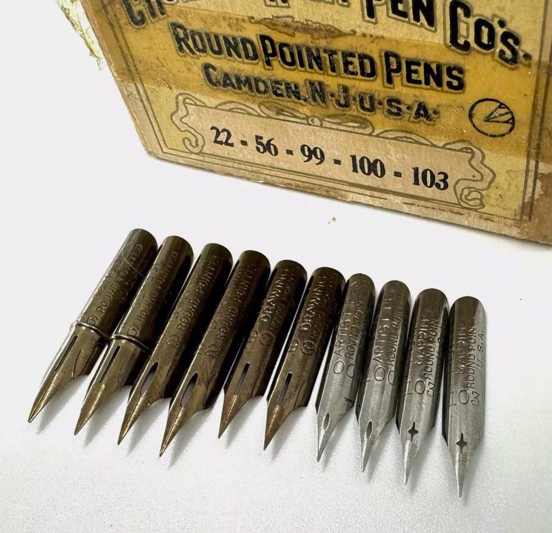 10 Howard Hunt Dip Pen Nibs Sampler Set Artists Pens 22 99 56 100 103 ...