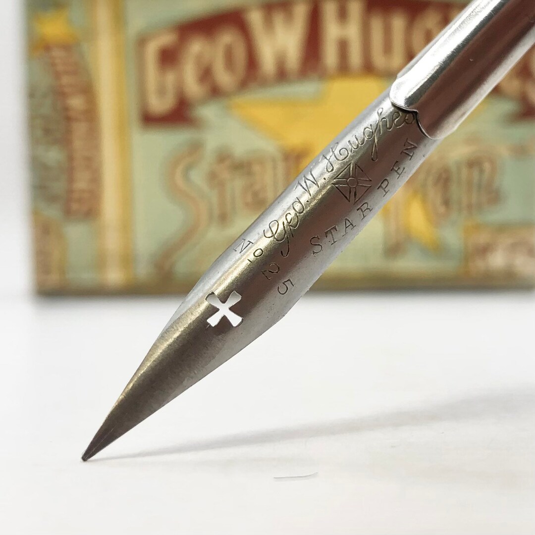 Geo W Hughes Star Pen No.24 Vintage Dip Pen Nib - Hand Grind - Etsy