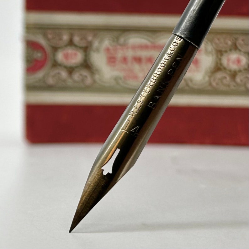 Antique Esterbrook Bank Pen No.14 Dip Pen Nib STRAIGHT VENT Circa 1910 ...