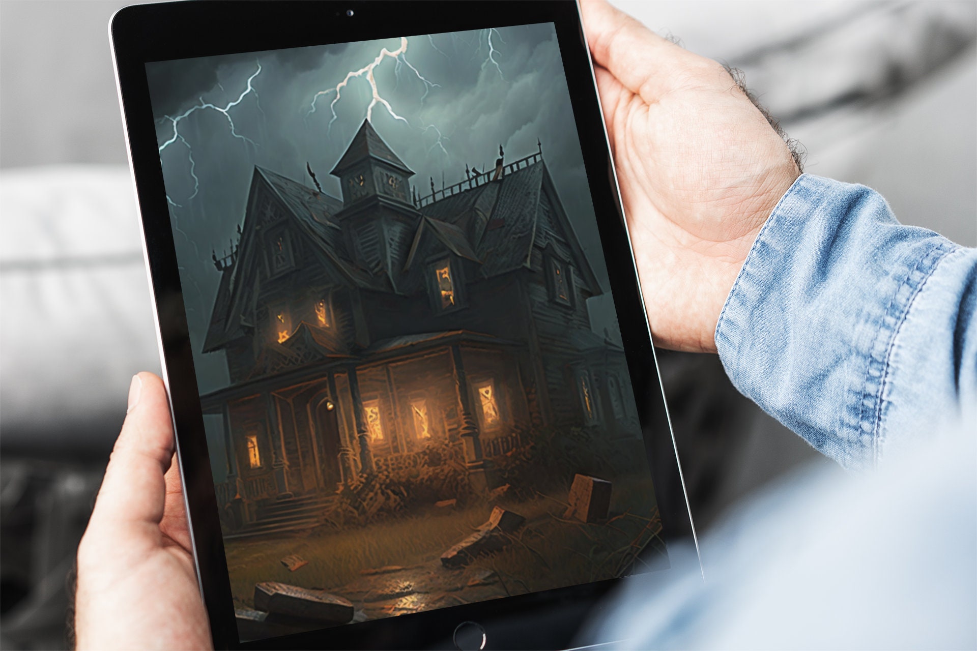 Set of 5 Haunted/witch House Digital Images; Horror Digital Images ...