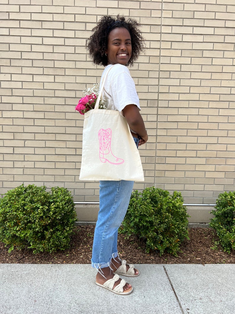Cowboy Boot Tote Bag! - Etsy