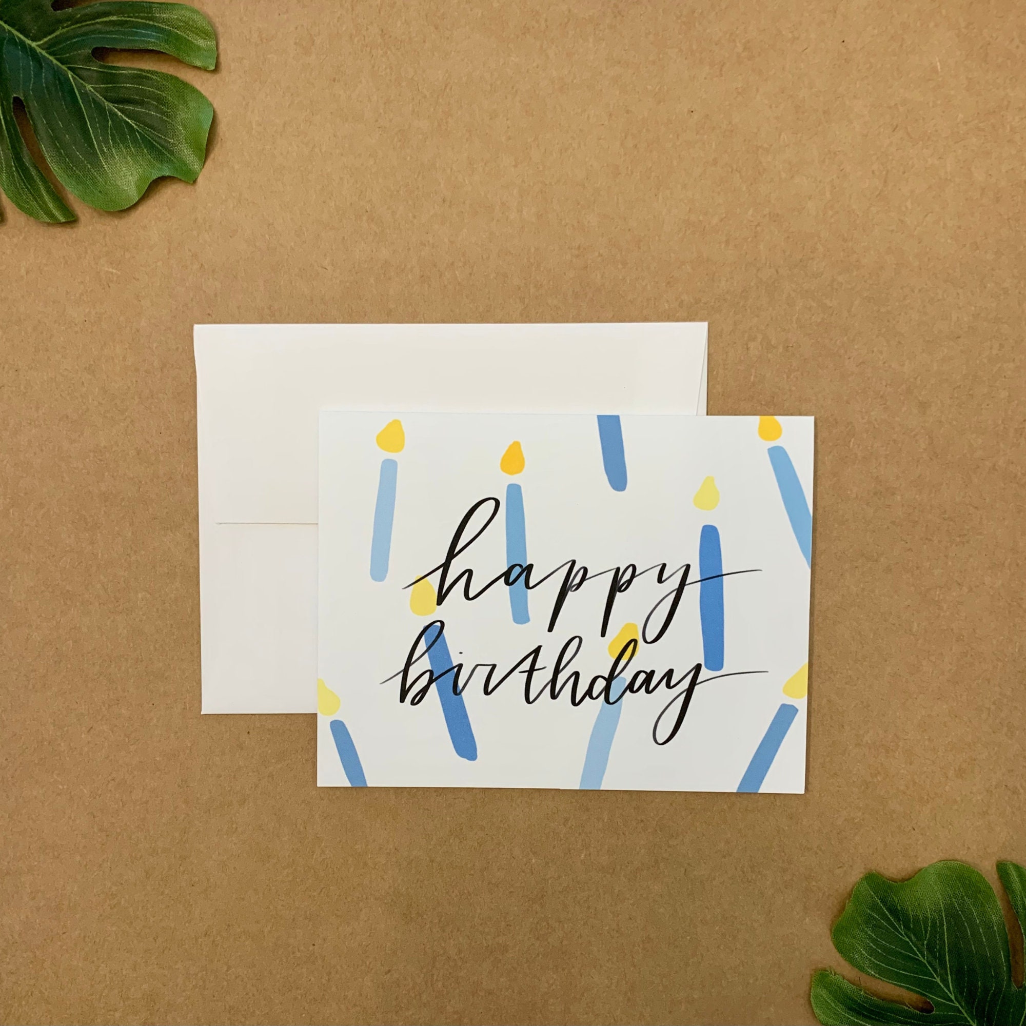 Happy Birthday Candle Cards - Etsy