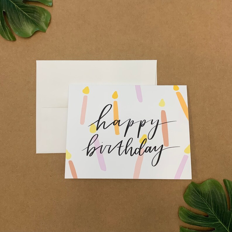 Happy Birthday Candle Cards - Etsy