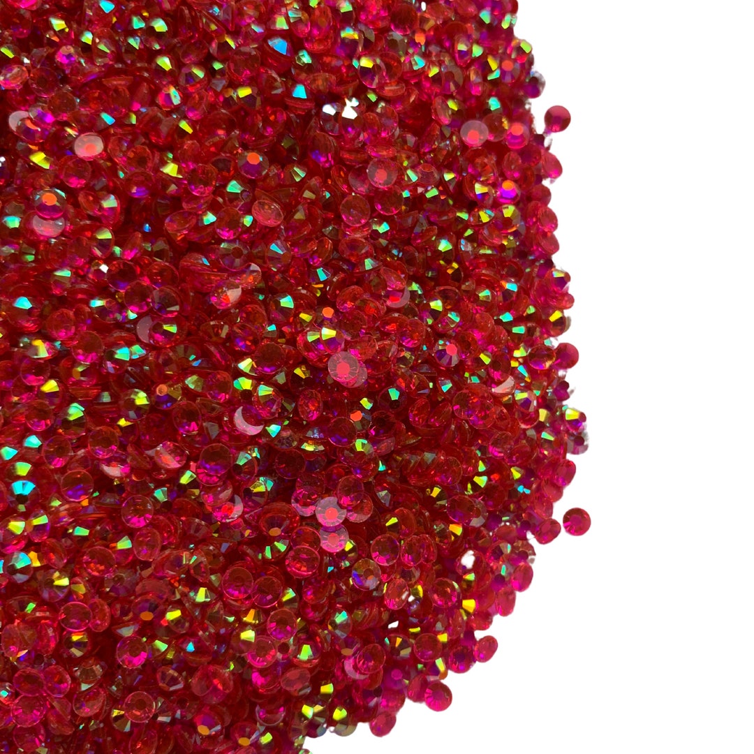 10gram BULK 2MM\3MM\4MM\5MM\6MM Siam AB TRANSPARENT Flatback ...