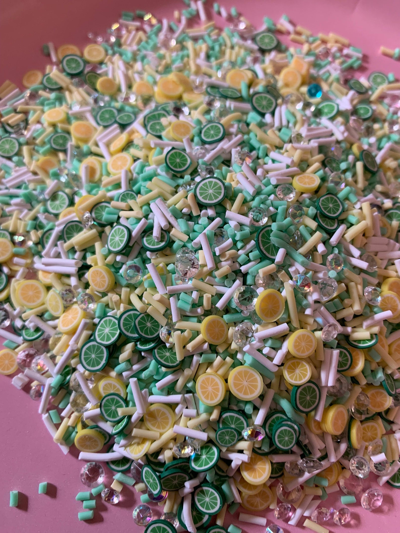 Violets Sprinkle Mix, Polymer Clay Fake Sprinkles With Resin Pearls and ...