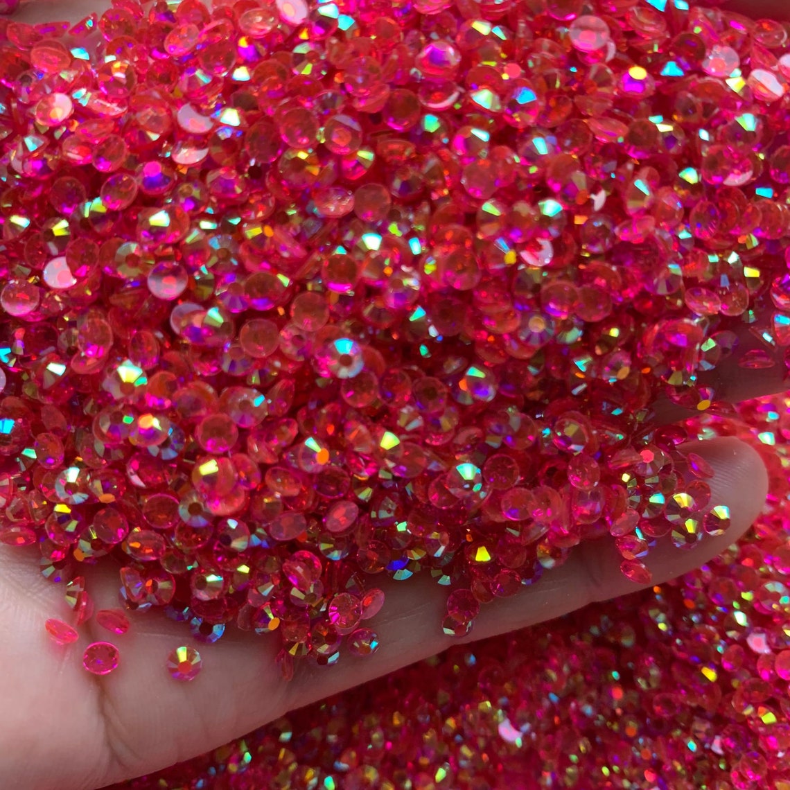 10gram BULK 2MM\3MM\4MM\5MM\6MM Siam AB TRANSPARENT Flatback ...