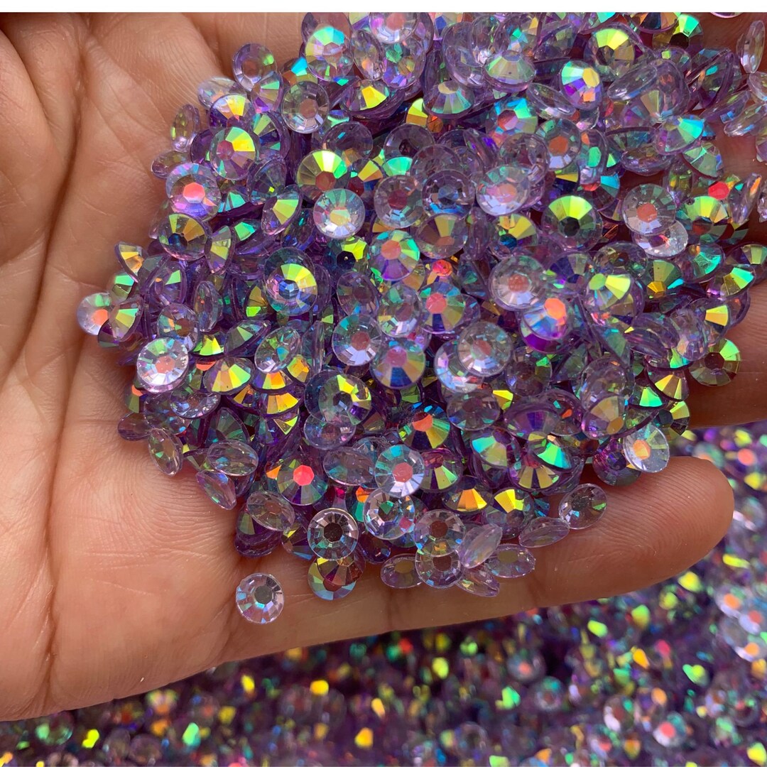 BULK 2MM\3MM\4MM\5MM\6MM Lt.amethyst AB TRANSPARENT Flatback ...