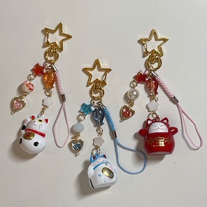 Lucky Cat Bell Charms - Etsy